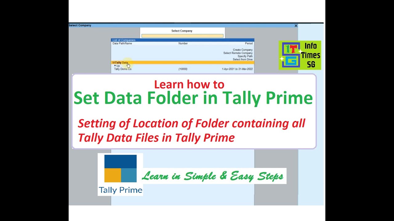 Tally Data Folder Location Set Data Folder In Tally Prime How To Tally Data Folder Location Set Data Folder In Tally Prime How To