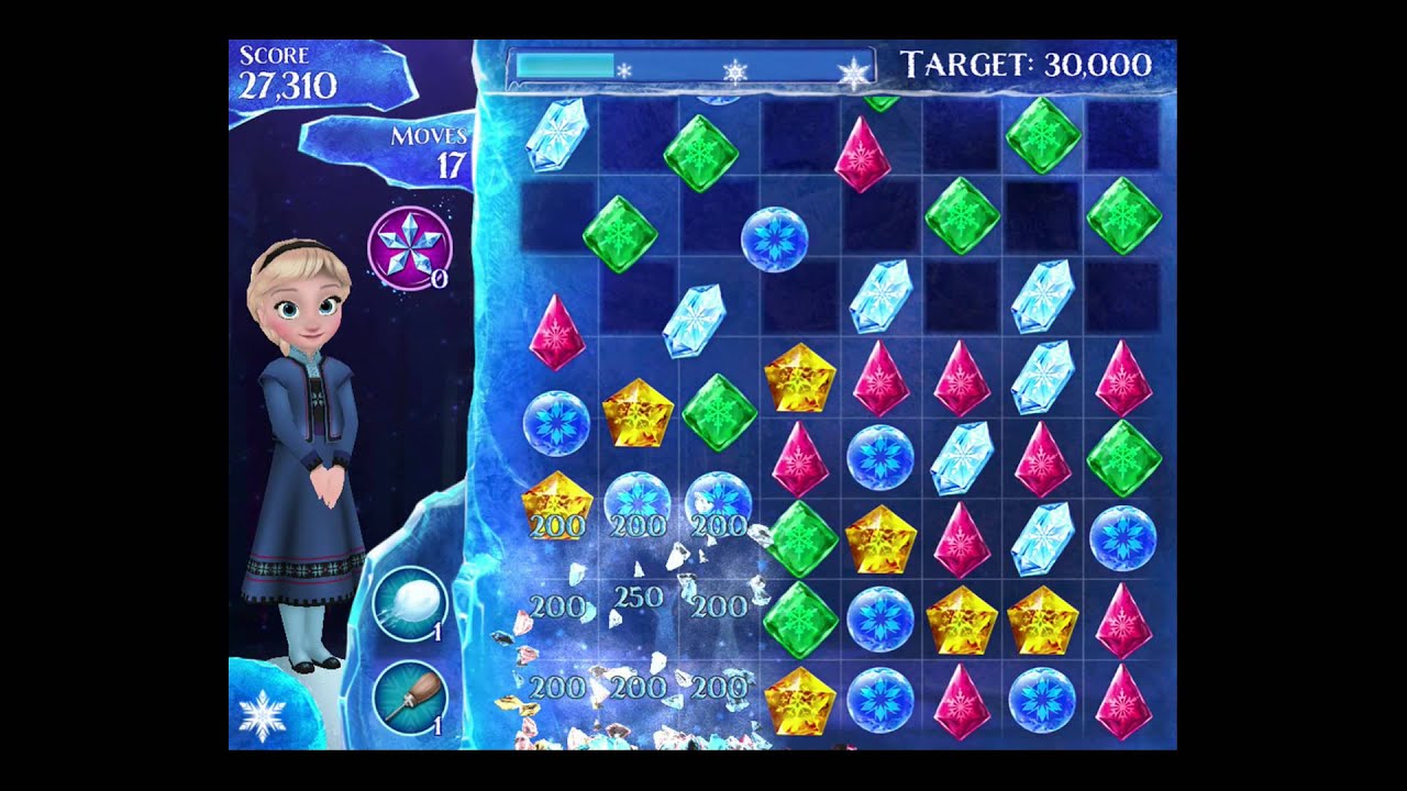 [HD] Disney Frozen Free Fall Level 13 iPAD (Gameplay Walkthrough) - YouTube