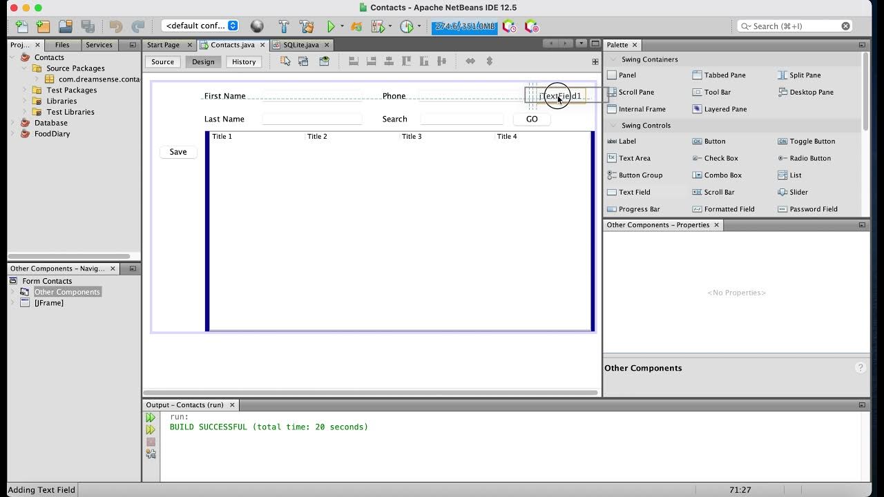 Java | Playing In Netbeans | Get Values From Table and Display In text ...