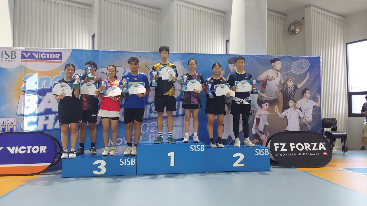 แข่งขันแบดมินตัน ประเภทคู่ผสม อายุไม่เกิน 16ปี 2nd SISB badminton match ...