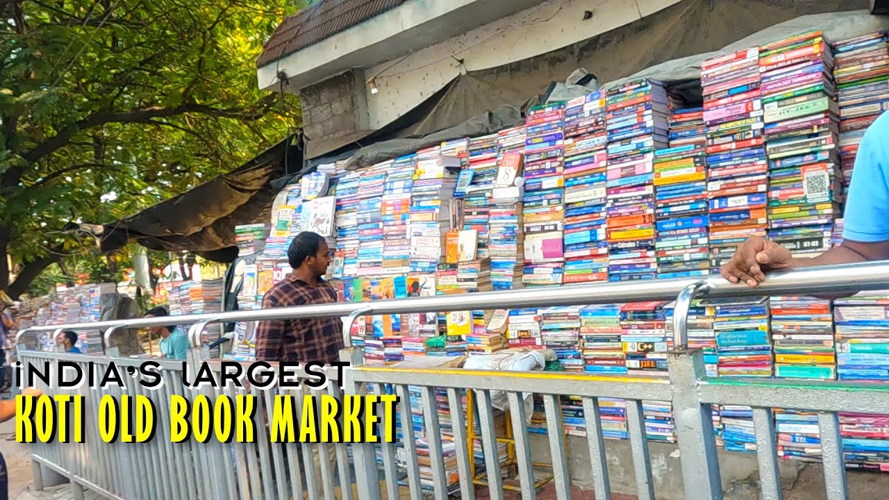 India's Second Largest Hyderabad Koti Old Books Market - YouTube