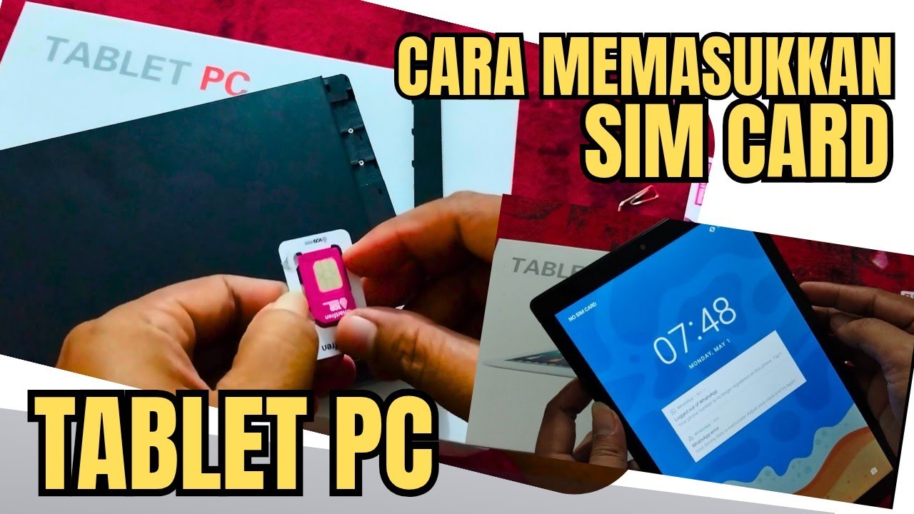CARA MEMASUKKAN SIM CARD DI TABLET PC - YouTube