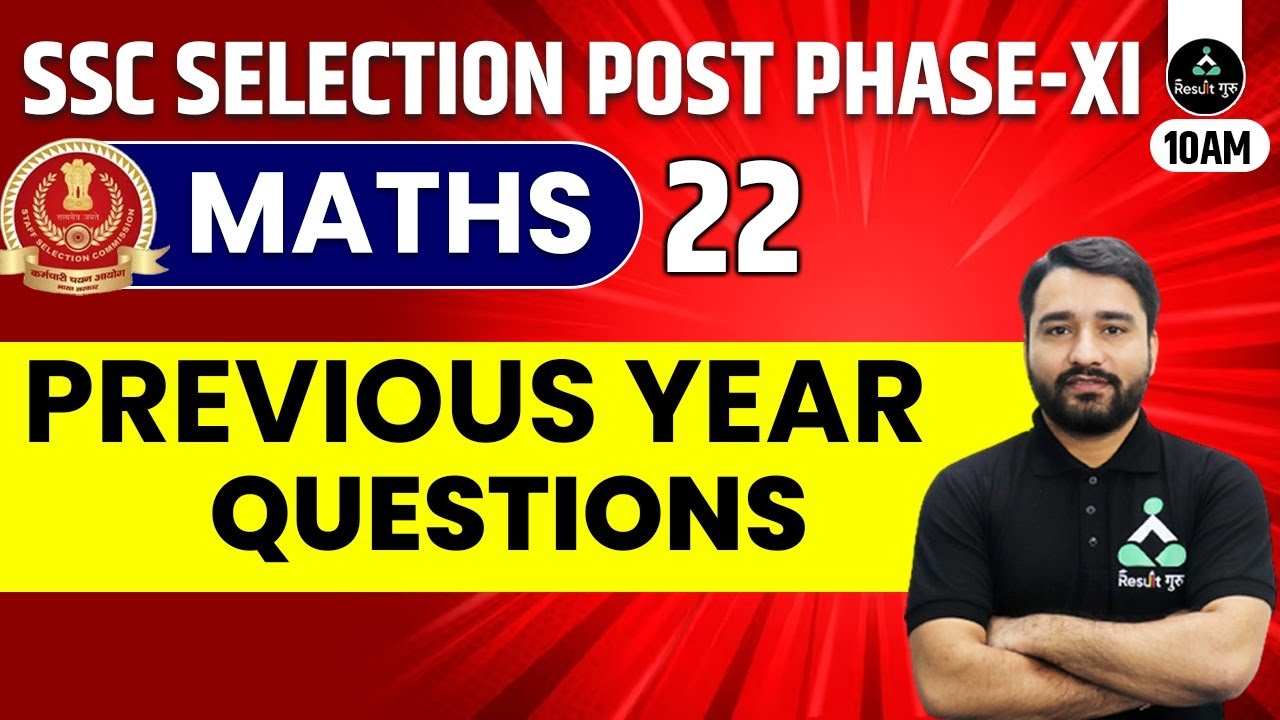 (Class-22 ) Previous Year Question | Maths | SSC Selection Post Phase ...
