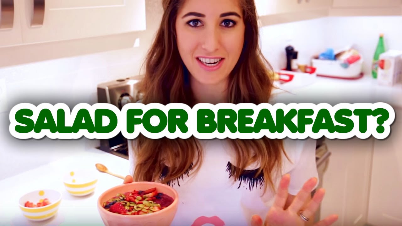 Salad For Breakfast? Tasty, Healthy Smoothie Bowl Recipe! (Melissa ...