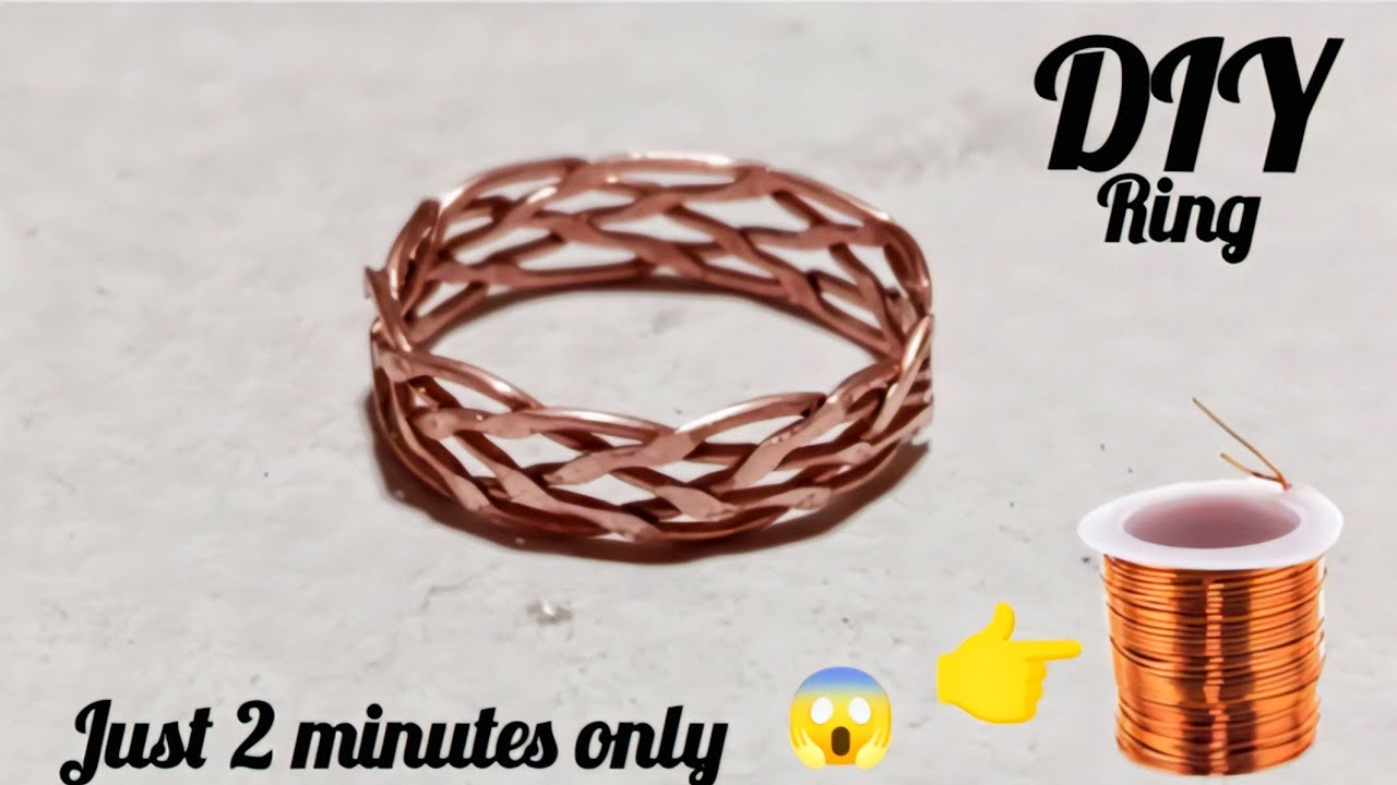 DIY beautiful copper ring made with copper wire easily |@TheDIYCorner00 ...