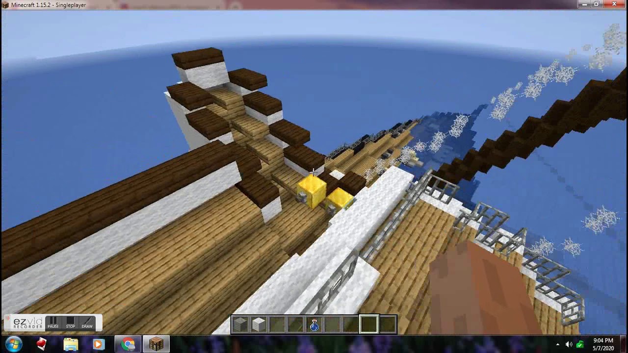 Sinking of The RMS Lusitania on Minecraft - YouTube