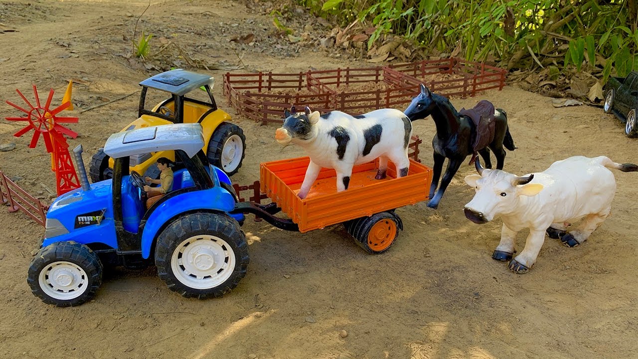 trator transportando, vaca fazendinha cavalo, a 🚜🐄🐎🐖🚜 animals ...