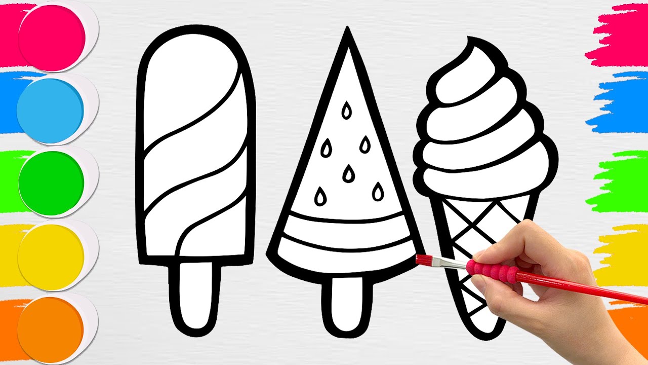 How to Draw 3 Delicious Ice Creams | Easy Step-by-Step Tutorial - YouTube
