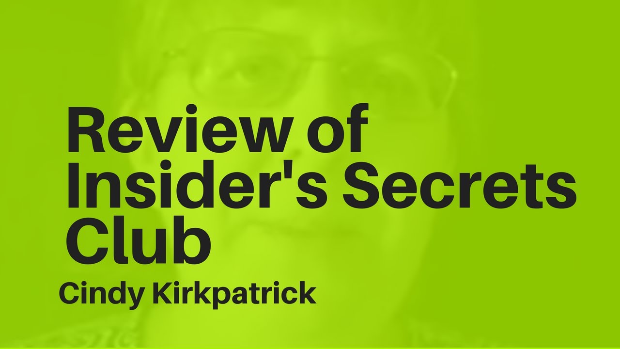 Cindy Kirkpatrick Reviews Insiders Secret Club for Online Tutors - YouTube