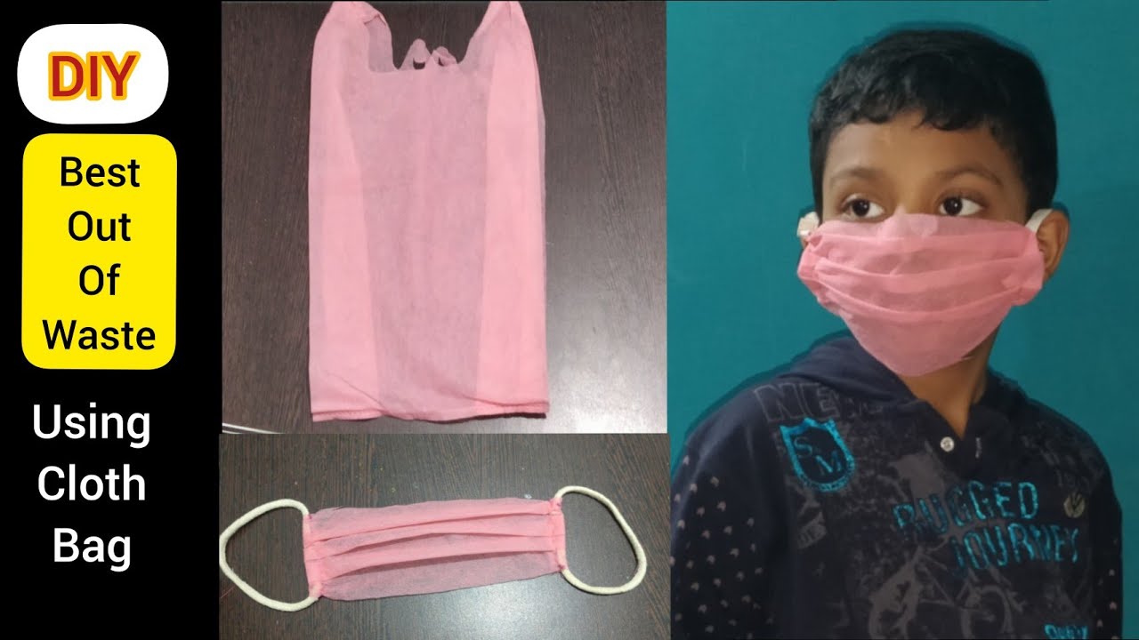 How To Make Mask at Home Using Cloth Bag | Best Out Of Waste - YouTube