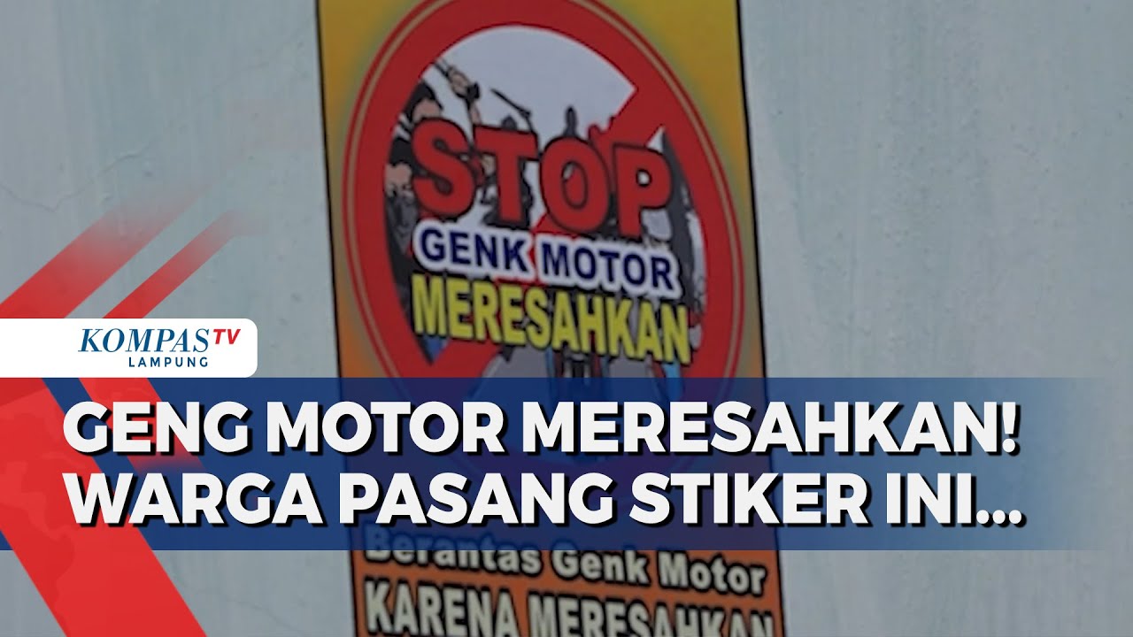 Pasang Stiker, Warga Dukung TNI Polri Berantas Geng Motor - YouTube