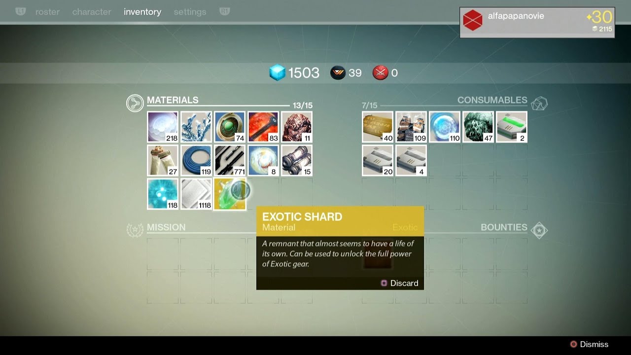 Exotic Shard Destiny Update 12/01/2014 Destiny Update Monday, December ...