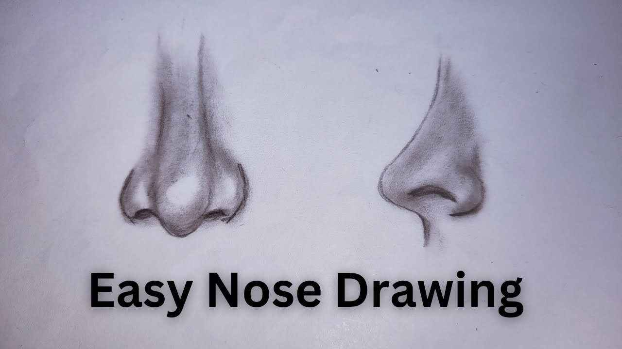 Easy Nose Drawing | Nose sketching | Nose Drawing Anatomy - YouTube