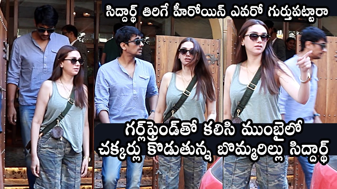 Hero Siddharth With His Girlfriend Aditi Rao Hydari Spotted @ Mumbai ...
