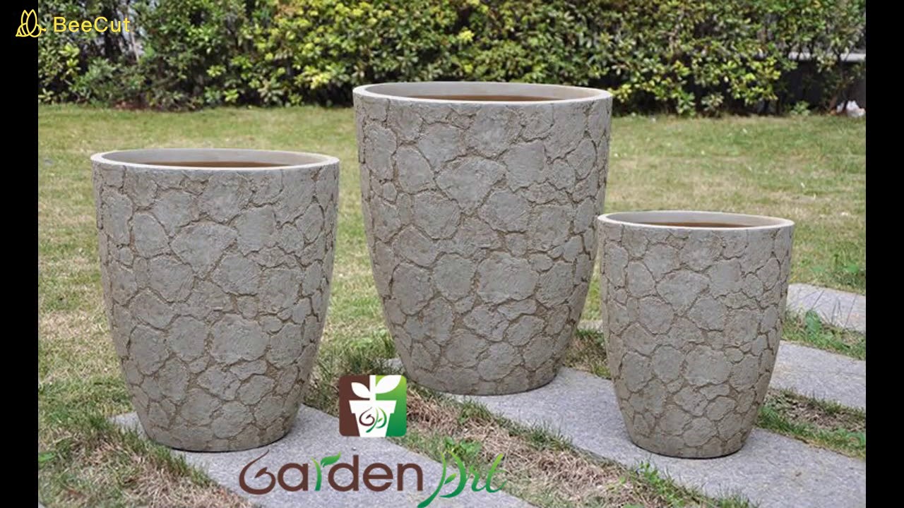 Garden Art Fiber Clay Pots - YouTube