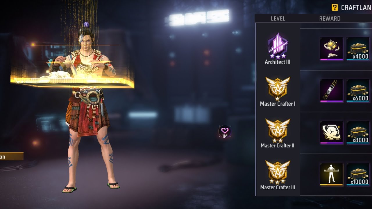 Free Emote|| Craftland-Creator in action emote #freefiremax - YouTube