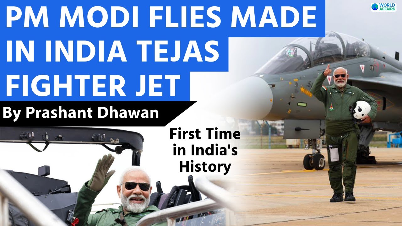 PM Modi flies TEJAS FIGHTER JET Made in India | First Time in India's History - YouTube