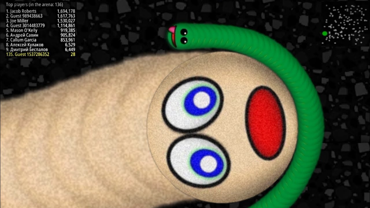 Worms zone io , master worms best run eat all food in world playyer ...