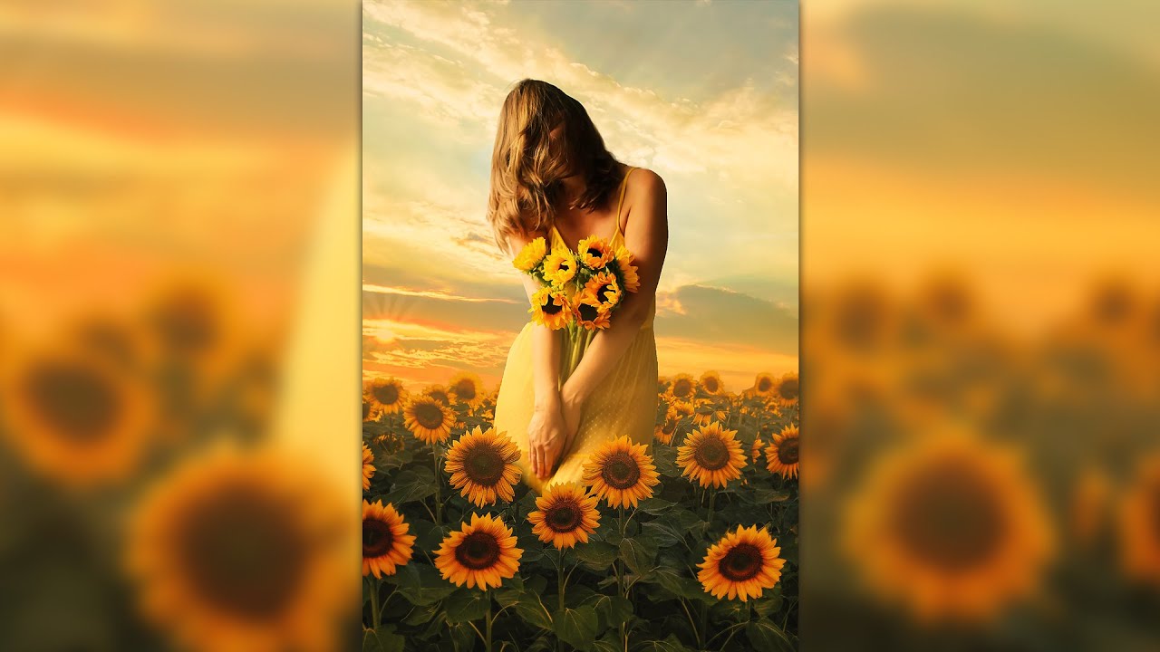 sunflower photoshop manipulation - YouTube