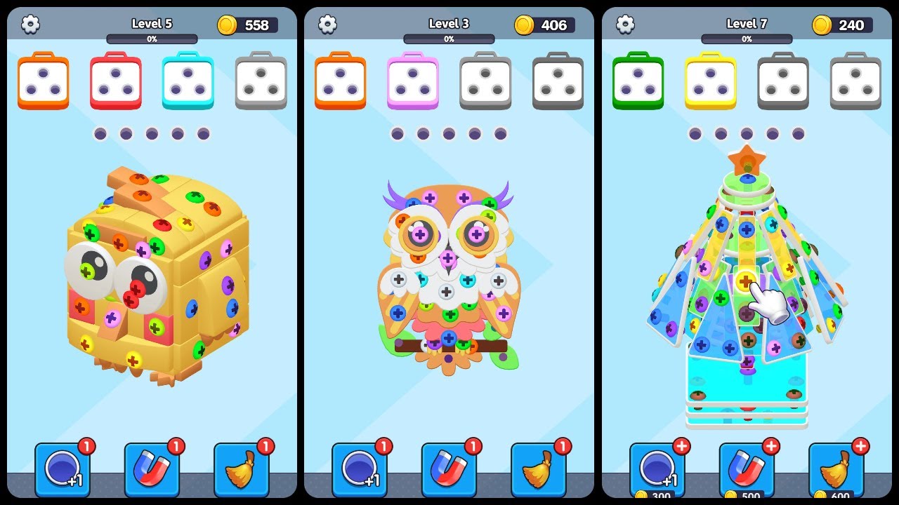 Screw Tap Jam - Pin Puzzle 3D Game Gameplay Android - YouTube