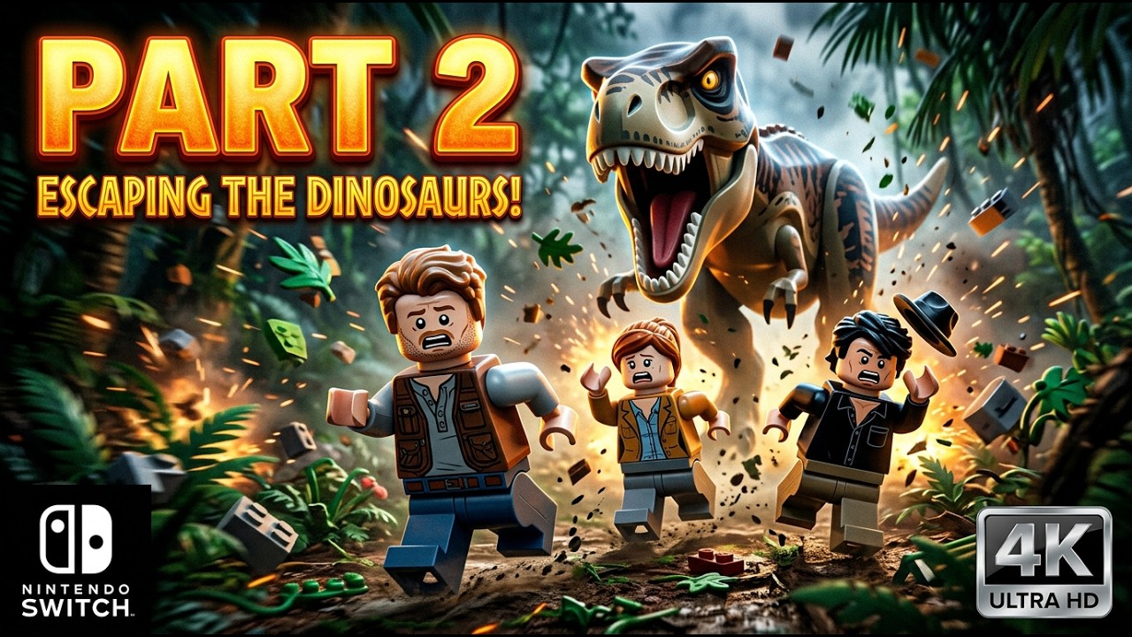 🦖 LEGO Jurassic World Part 2: Escaping the Dinosaurs Begins! - YouTube