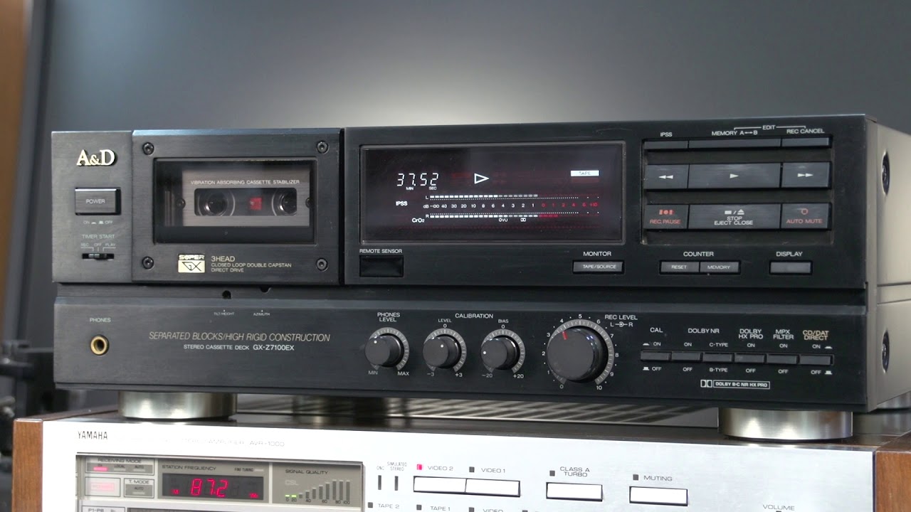 AKAI GX-Z7100EX, YAMAHA AVR-1000 CLASS "A". - YouTube