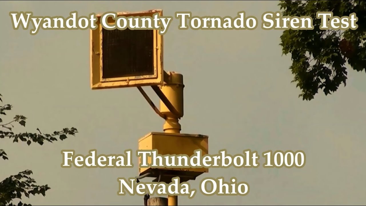 Nevada, OH Thunderbolt 1000 Siren Test 9-2-15 - YouTube