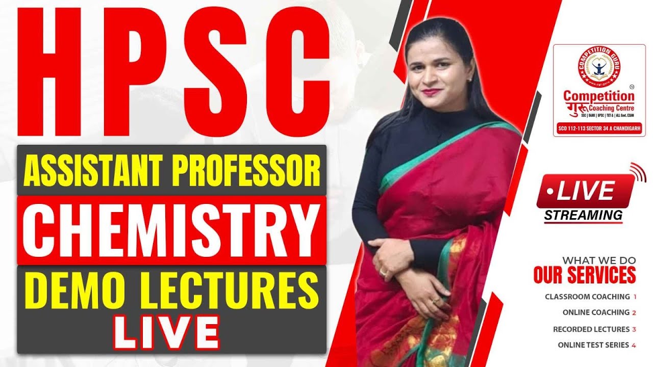 HPSC ASSISTANT PROFESSOR CHEMISTRY CLASS, ONLINE AND OFFLINE CLASSES ...