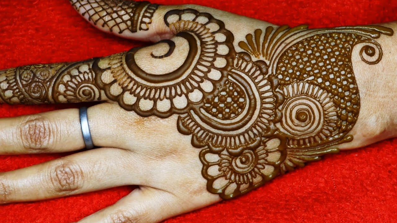 Very simple easy back hand western arebic mehndi design | fullhand ...