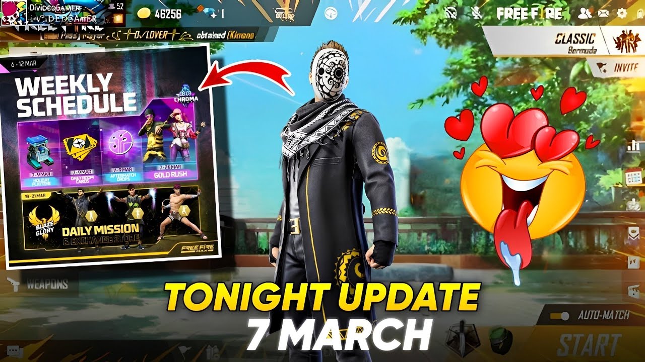 7 MARCH TONIGHT UPDATE | FREE FIRE NEW EVENT| FF NEW EVENT TODAY| NEW ...