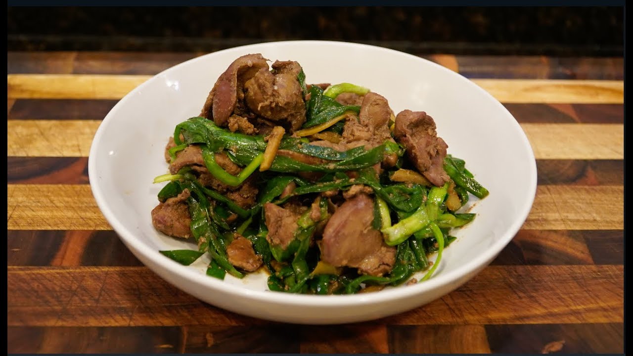 Chicken liver, Ginger & Chives Stir Fry - YouTube