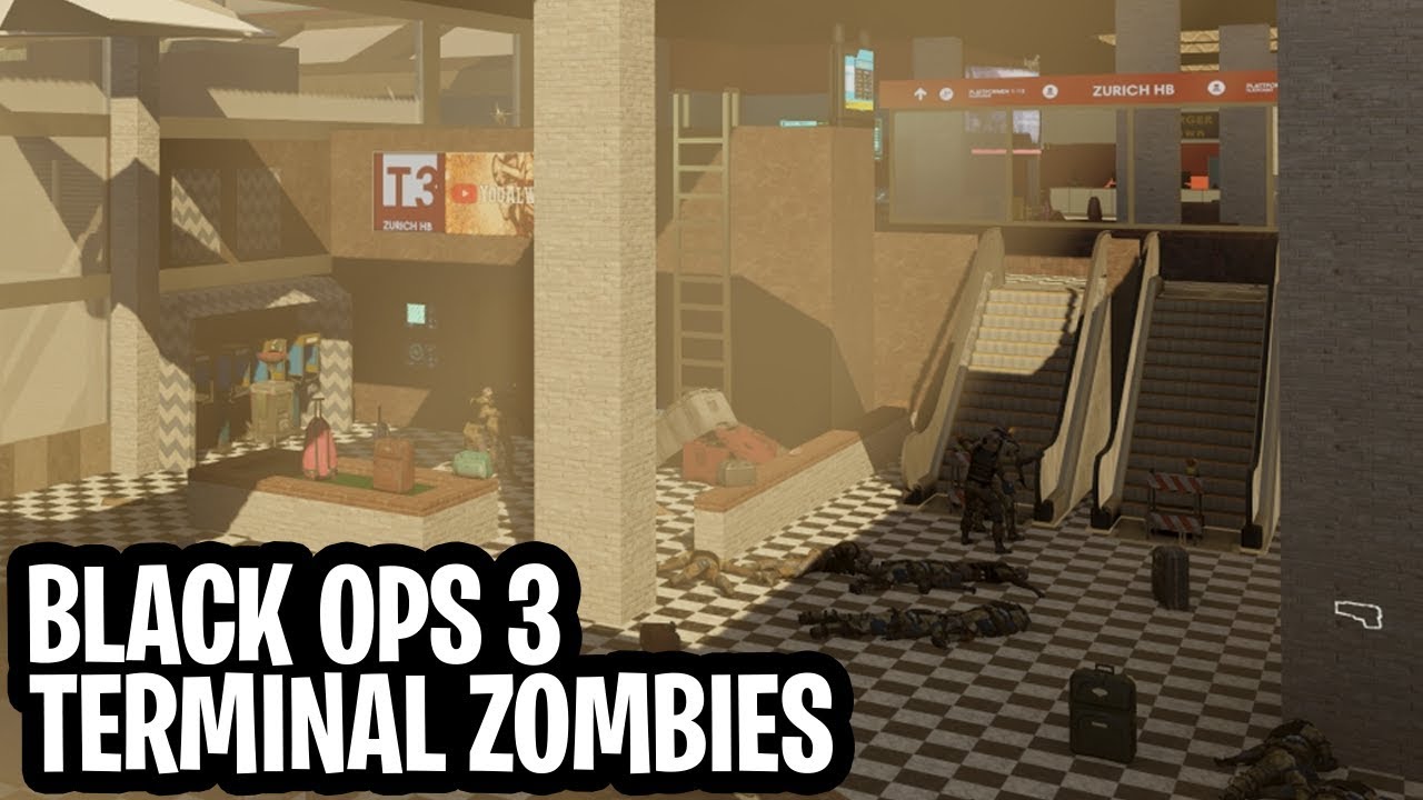 ER LOPEN ZOMBIES IN DE TERMINAL! (COD: Black Ops 3 Custom Zombies ...