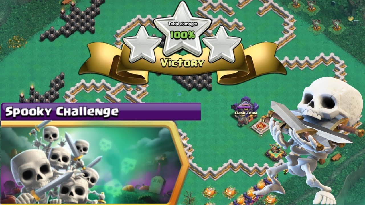 How To 3 Star New Spooky Challenge | clash of clans - YouTube