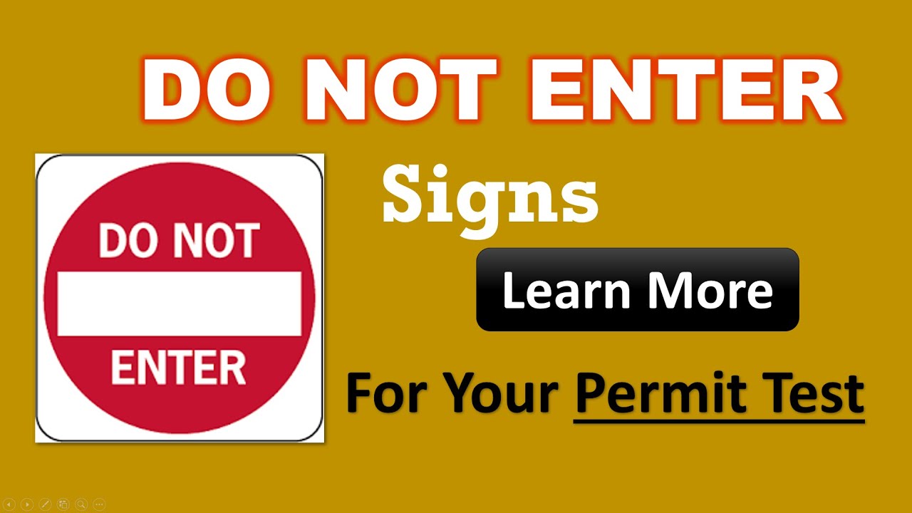 Do Not Enter Sign: Learn More for US Driving License Permit Practice ...
