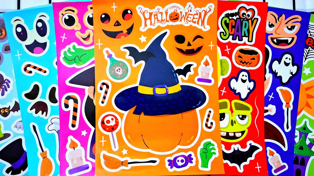 Halloween Special 👻🎃 Decorate with sticker book #paperdiy # ...