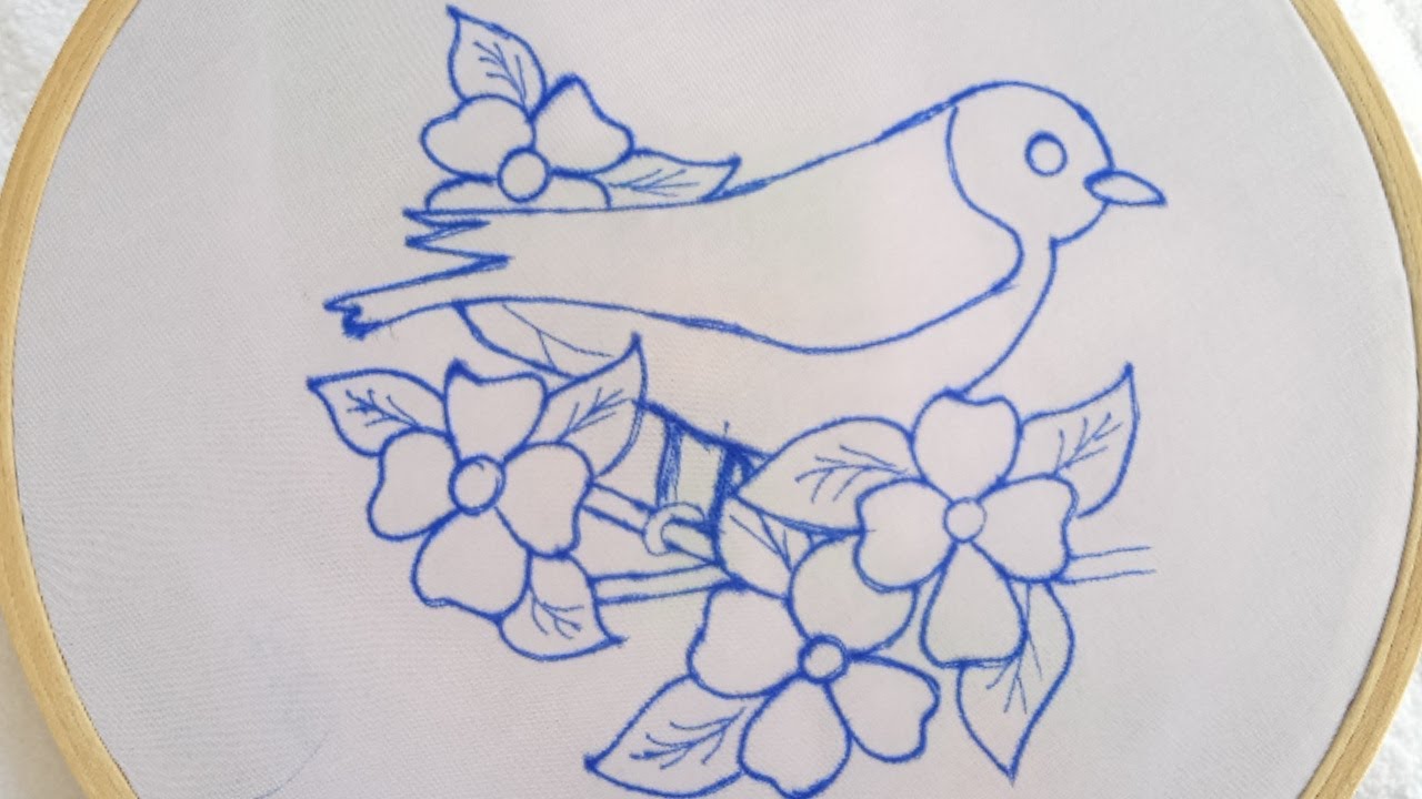 Very easy and beautiful hand embroidery design of a bird - 3d bird hand ...