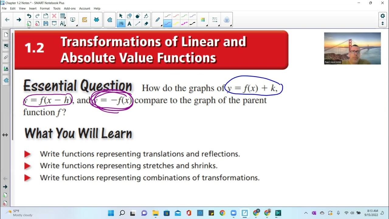 Algebra 2 Chapter 1.2 Video - YouTube
