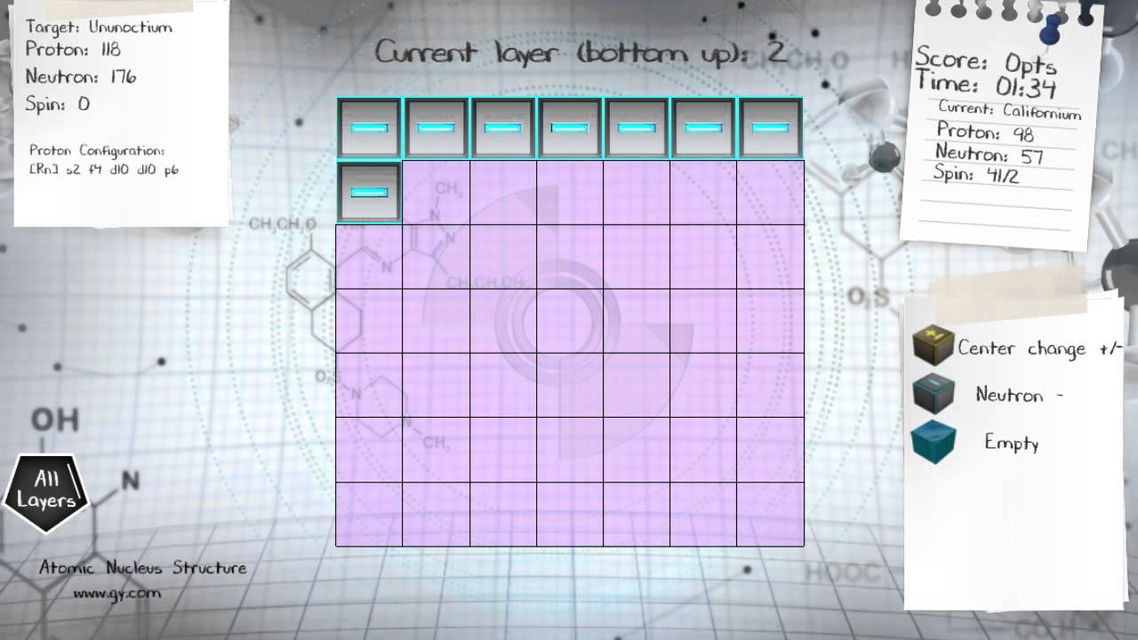 How to Build Ununoctium Nucleus Uuo-294 - YouTube