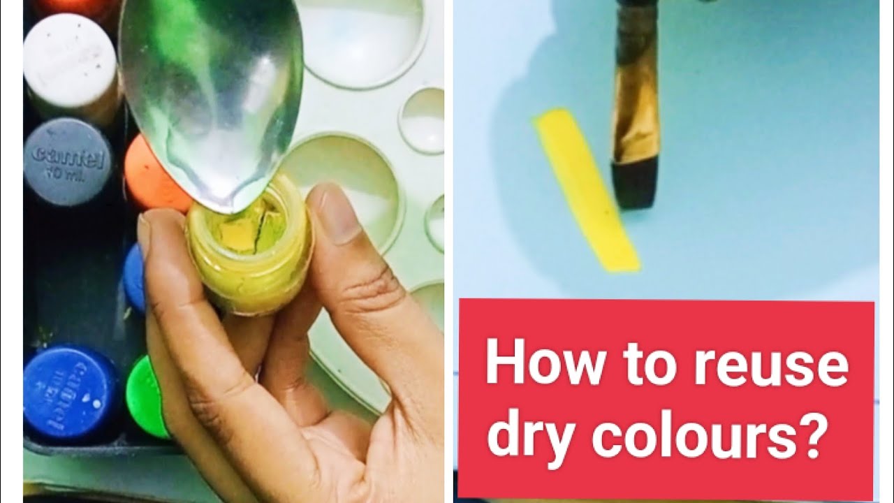 How to reuse dry colours? | কীভাবে শুকিয়ে যাওয়া রং পুনরায় ব্যবহার ...
