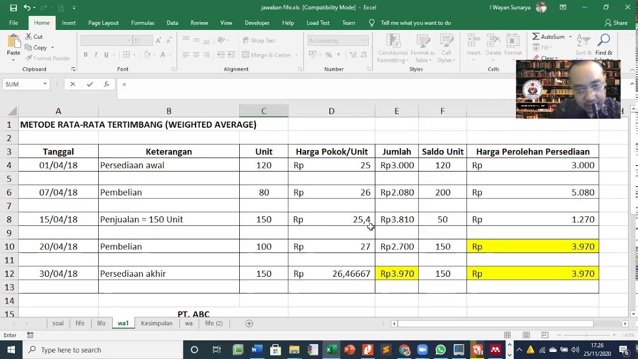 5. Metode Weighted Average (Metode Rata-rata Tertimbang) - YouTube