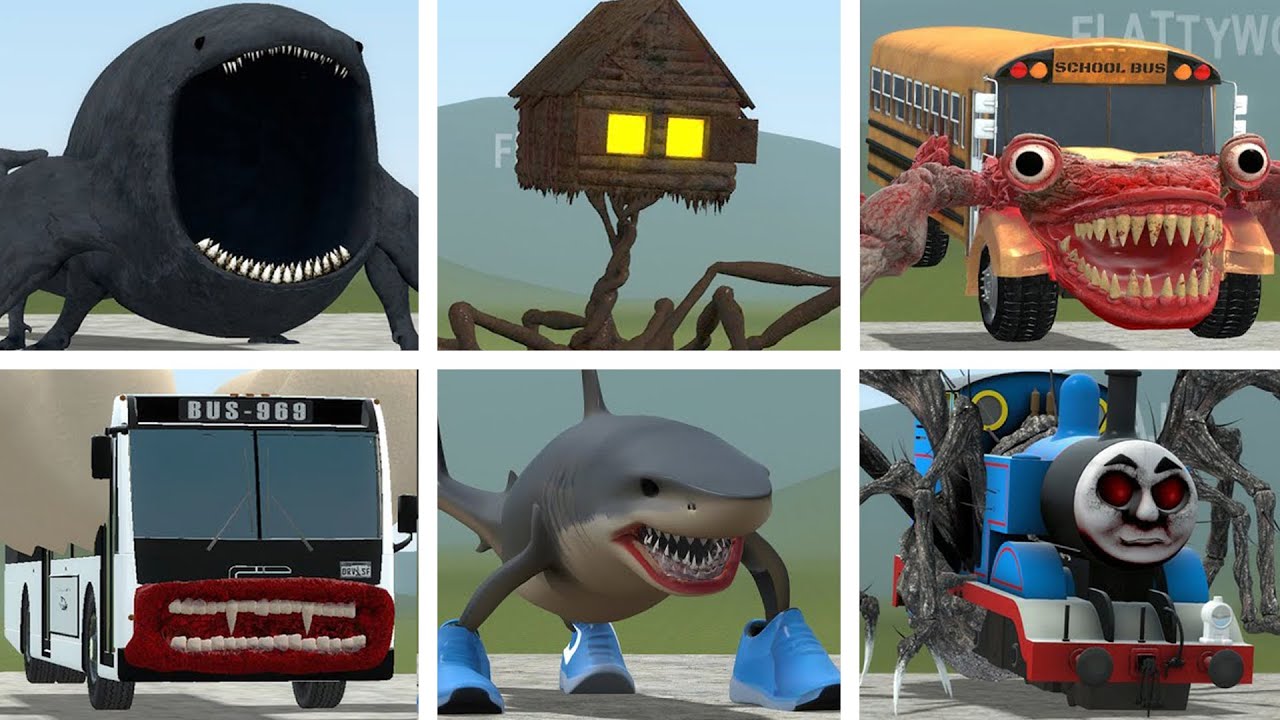 OLD AND NEW UPDATE: CAR EATER, BUS EATER BUILDER, SEA EATER VS ALL ...