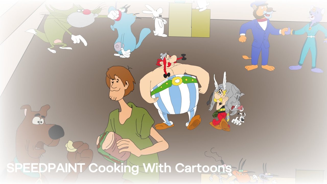SPEEDPAINT Cooking With Cartoons - YouTube