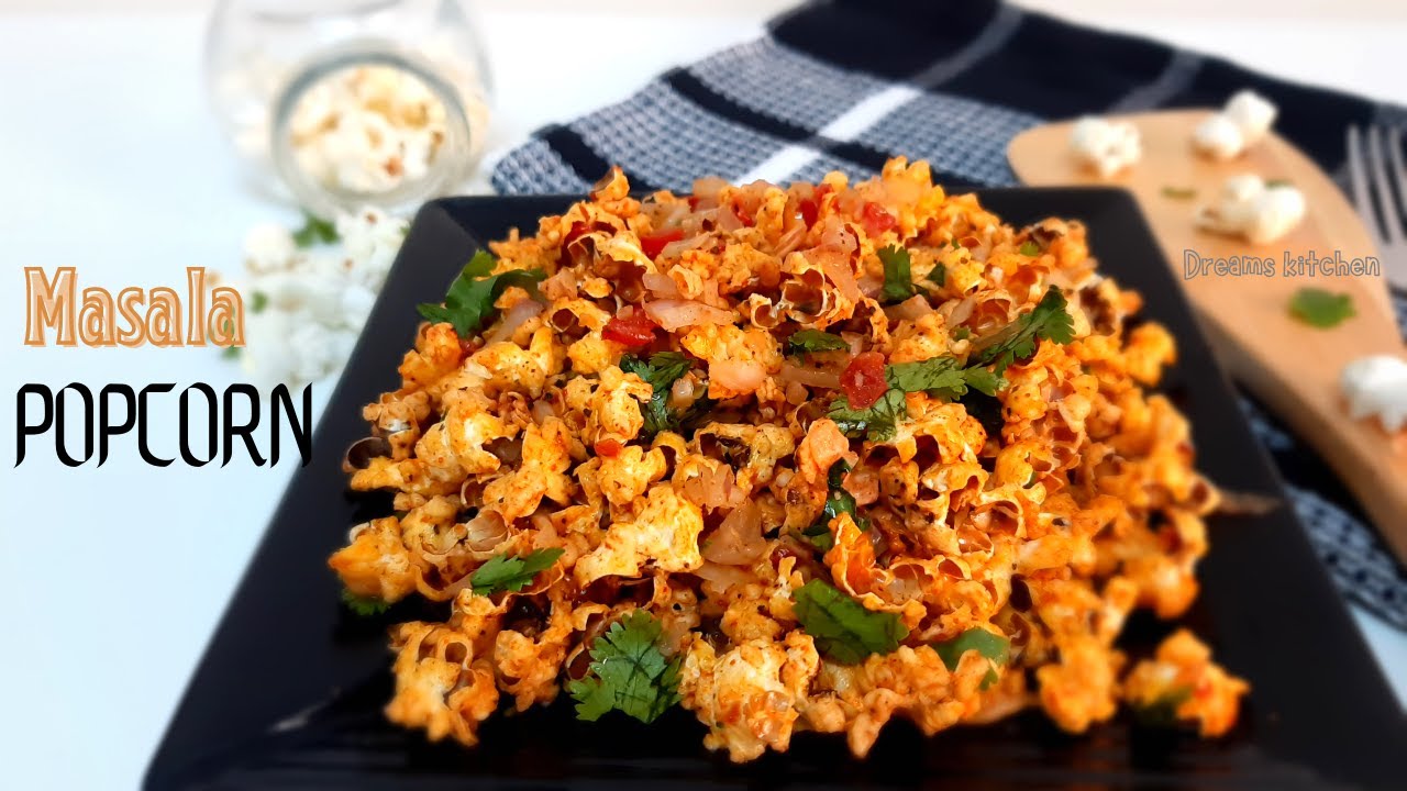 Masala Popcorn/Spicy Popcorn/Homemade Popcorn recipe/Dreams Kitchen ...
