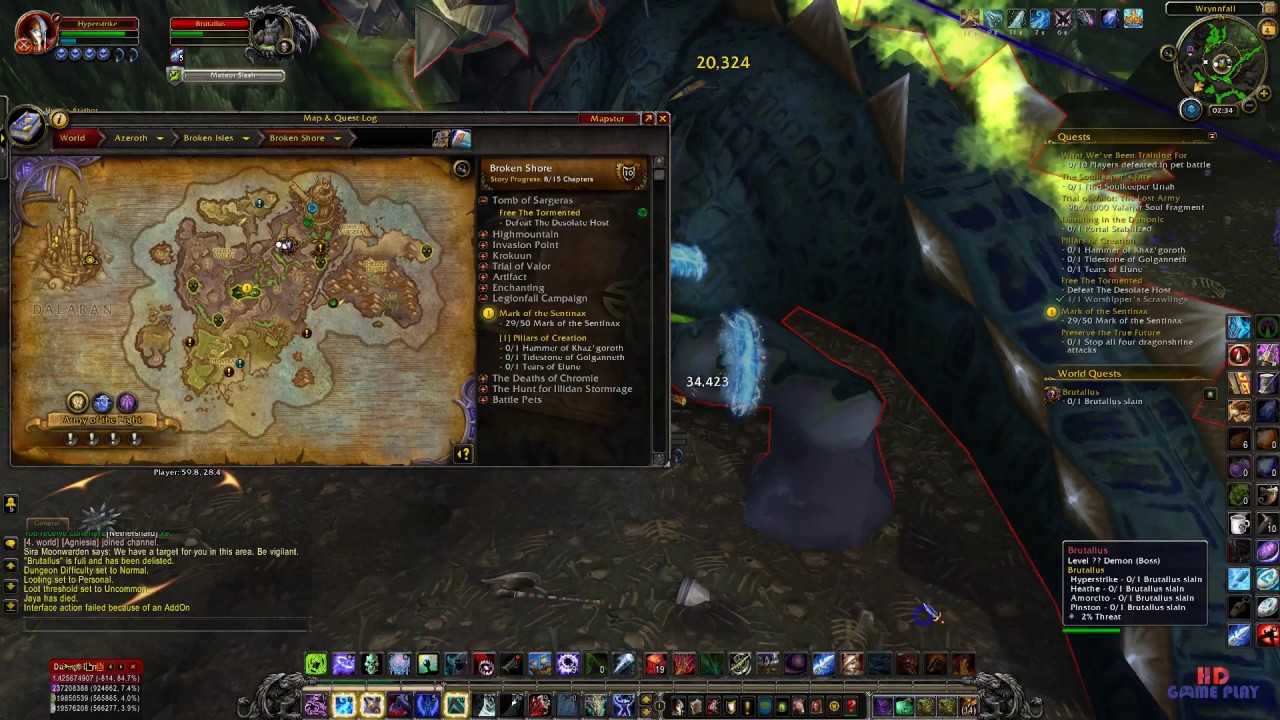 World Of Warcraft - Wow World Quest Brutallus Hd Gameplay [1080P] - YouTube