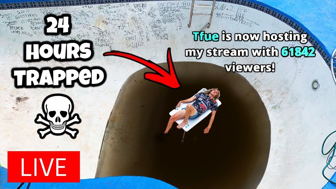 24 Hours Trapped In A TOXIC Pit *LIVE* (Ft. Tfue Host) - YouTube