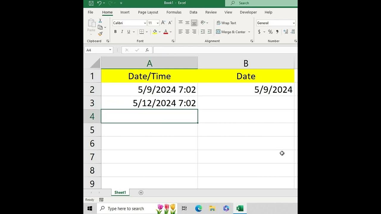 Excel Date Time - YouTube