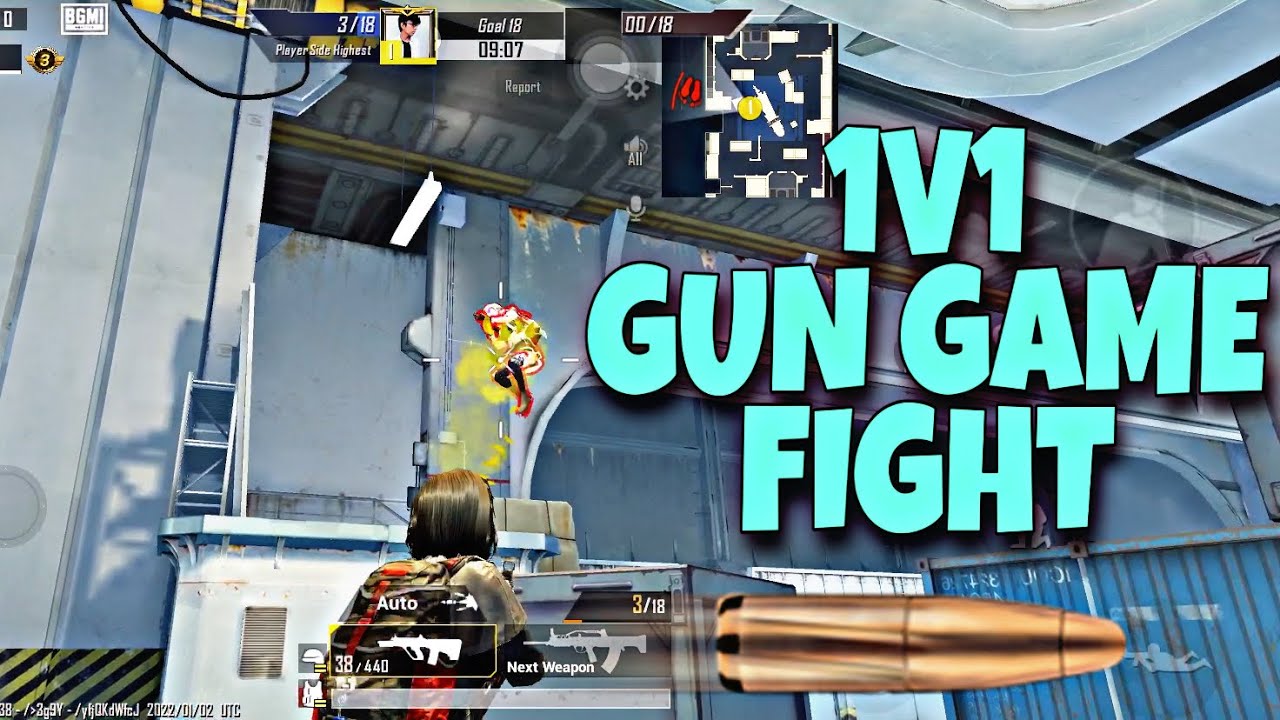 BGMI 1v1 GUN GAME FIGHT // Close Range - YouTube