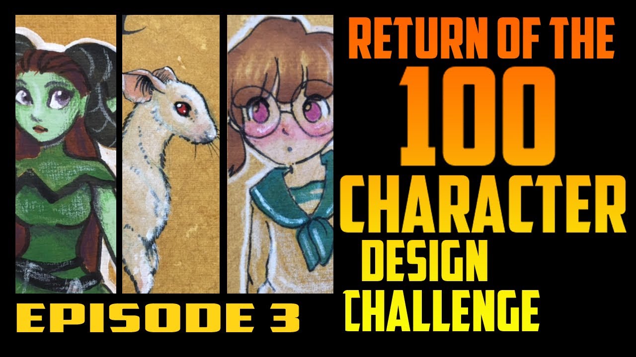 100 Character Drawing CHALLENGE Season 2 3 - YouTube