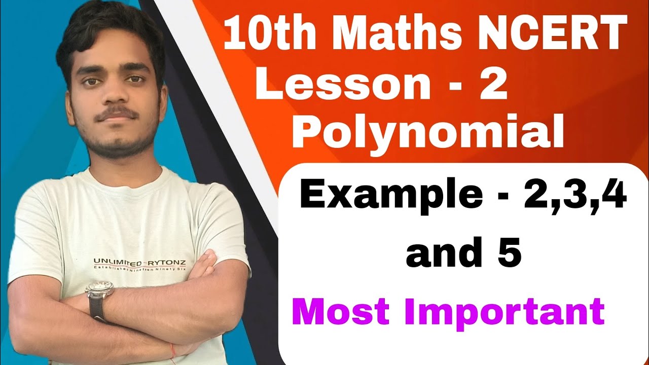 Example - 2,3,4 and 5 / Lesson - 2 / Polynomial / 10th Maths # ...