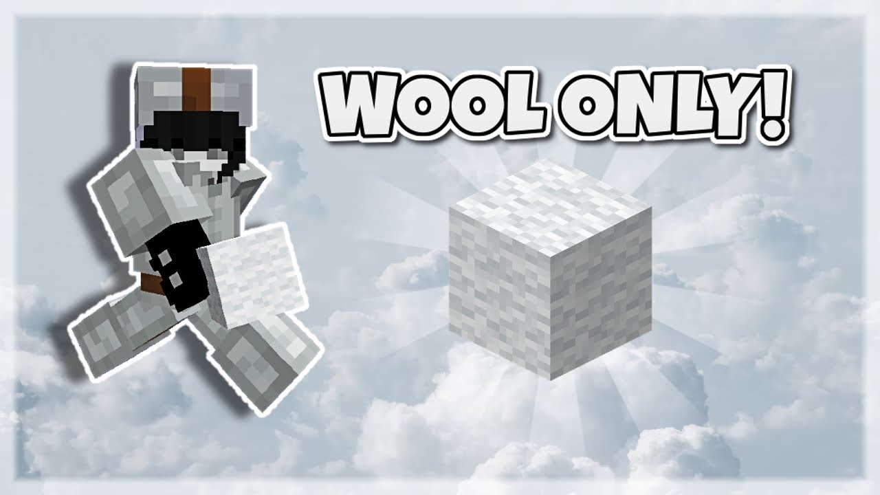 Minecraft Bedwars But I Can Only Use WOOL! - YouTube